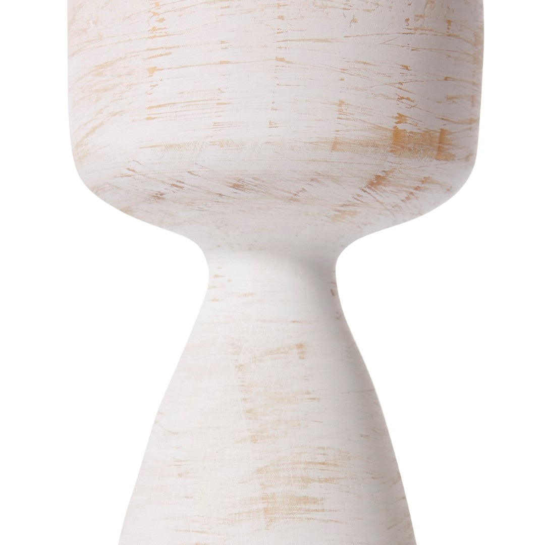Amari Candle Holder Medium – Whitewash – Koko Lane Richmond